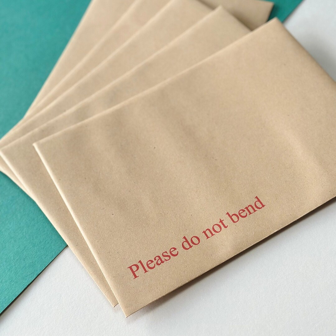 Please Do Not Bend Eco Manilla C5/A5 Hard Board Backed Envelopes 229mm ...