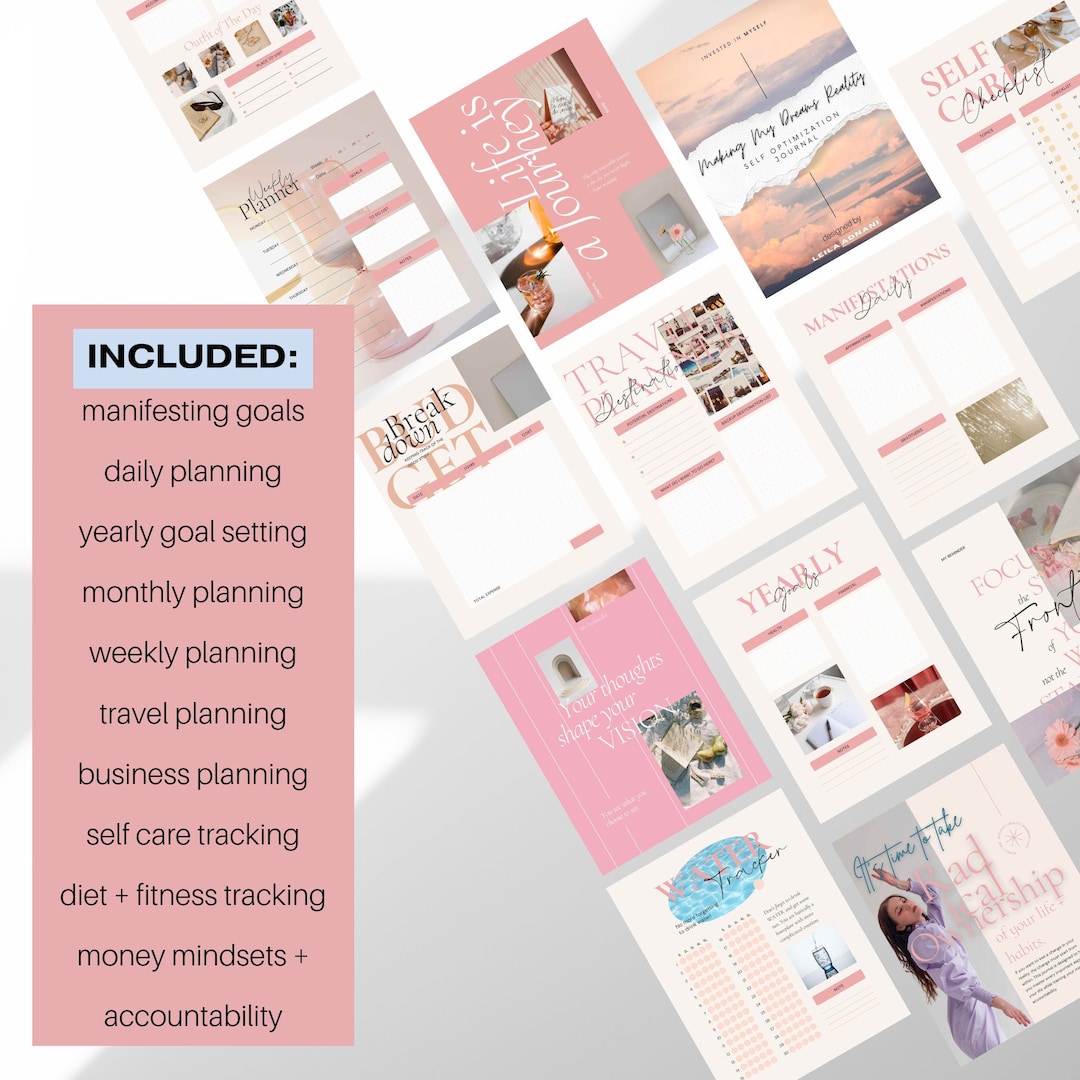 Manifestation and Optimization Journal Digital | Undated Printable Manifestation and Life ...