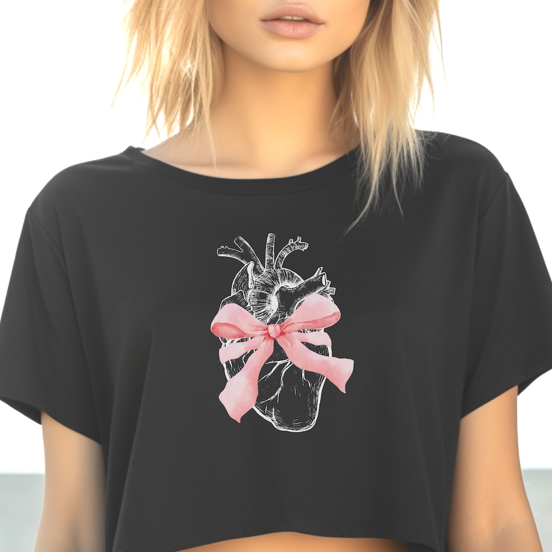 Anatomical Heart, Baby Tees Y2K, Coquette Clothes, Human Heart ...