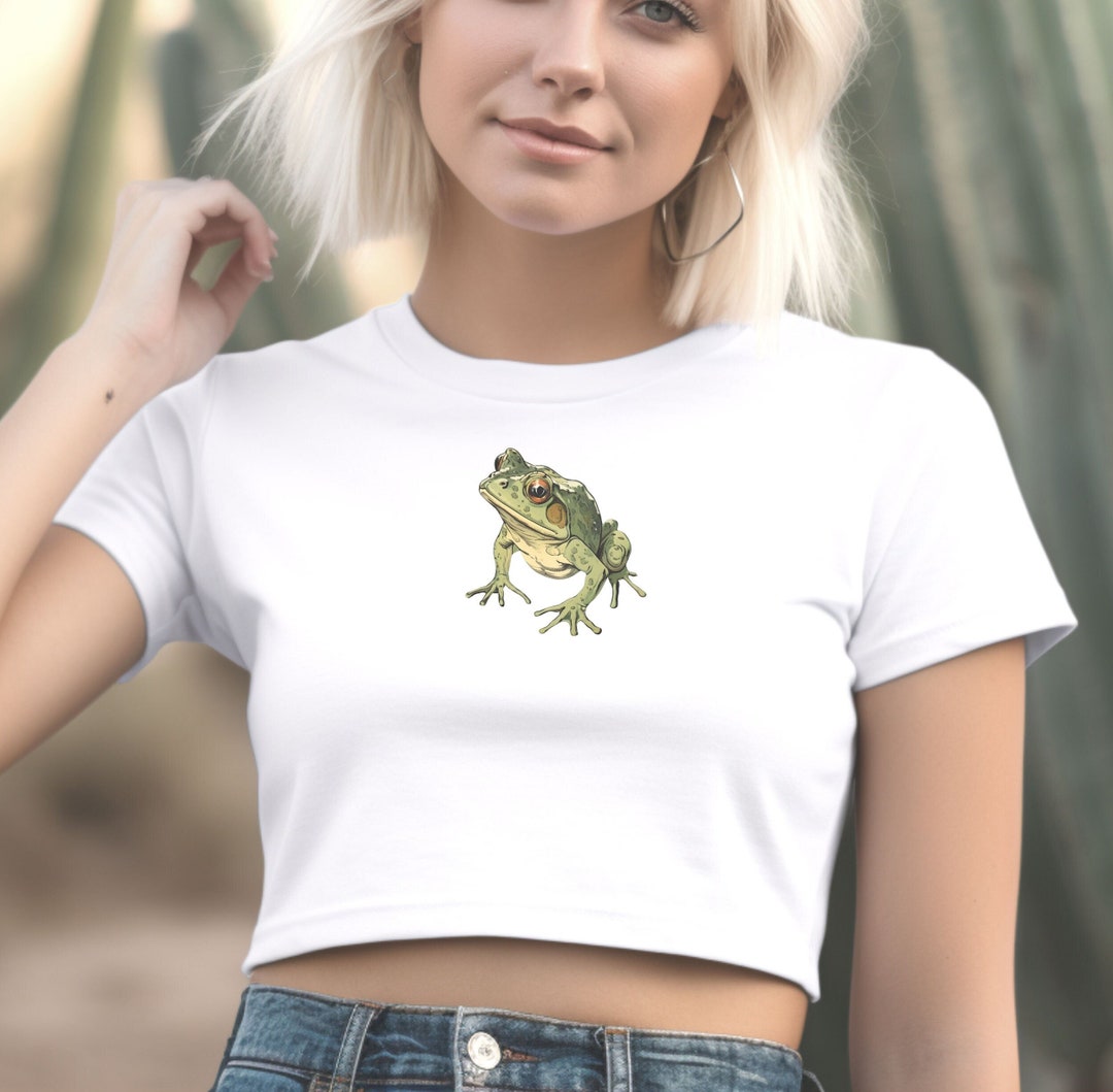 Frog 90s Baby Tee Graphic Baby Tee Frog Shirt Graphic Frog - Etsy