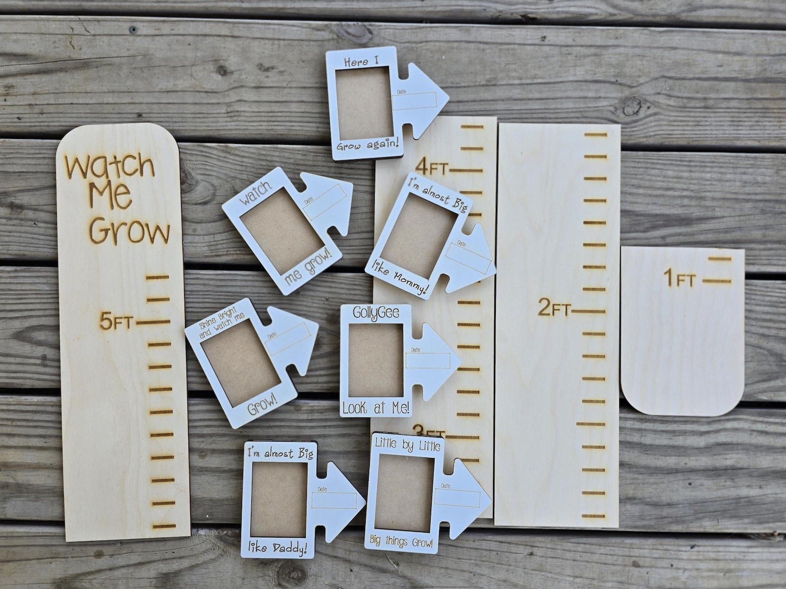 Picture Frame Age Growth Chart Laser Cnc Cutting Machine File SVG DXF ...