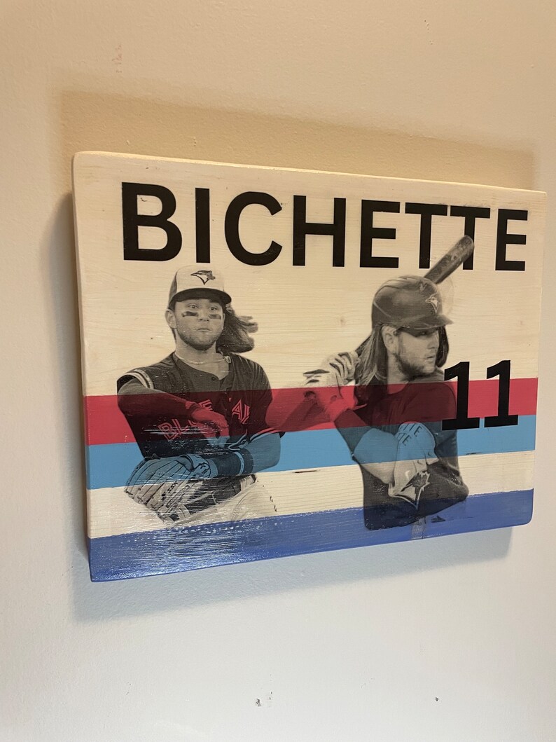 Bo Bichette Baseball Toronto Blue Jays Wall Decor Wood Poster Wood Art ...