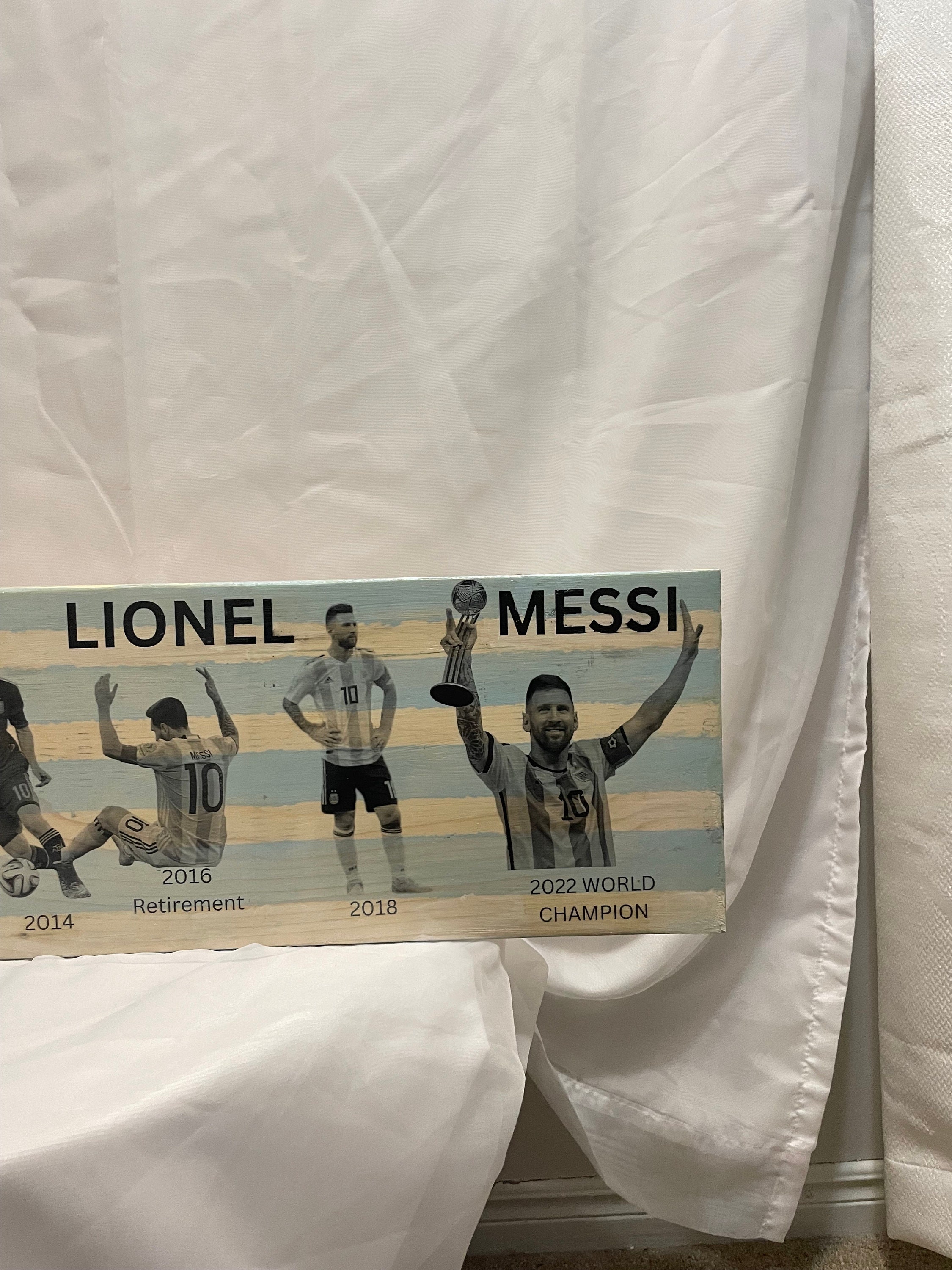 Lionel Messi Wood Art Argentina Football Soccer the - Etsy