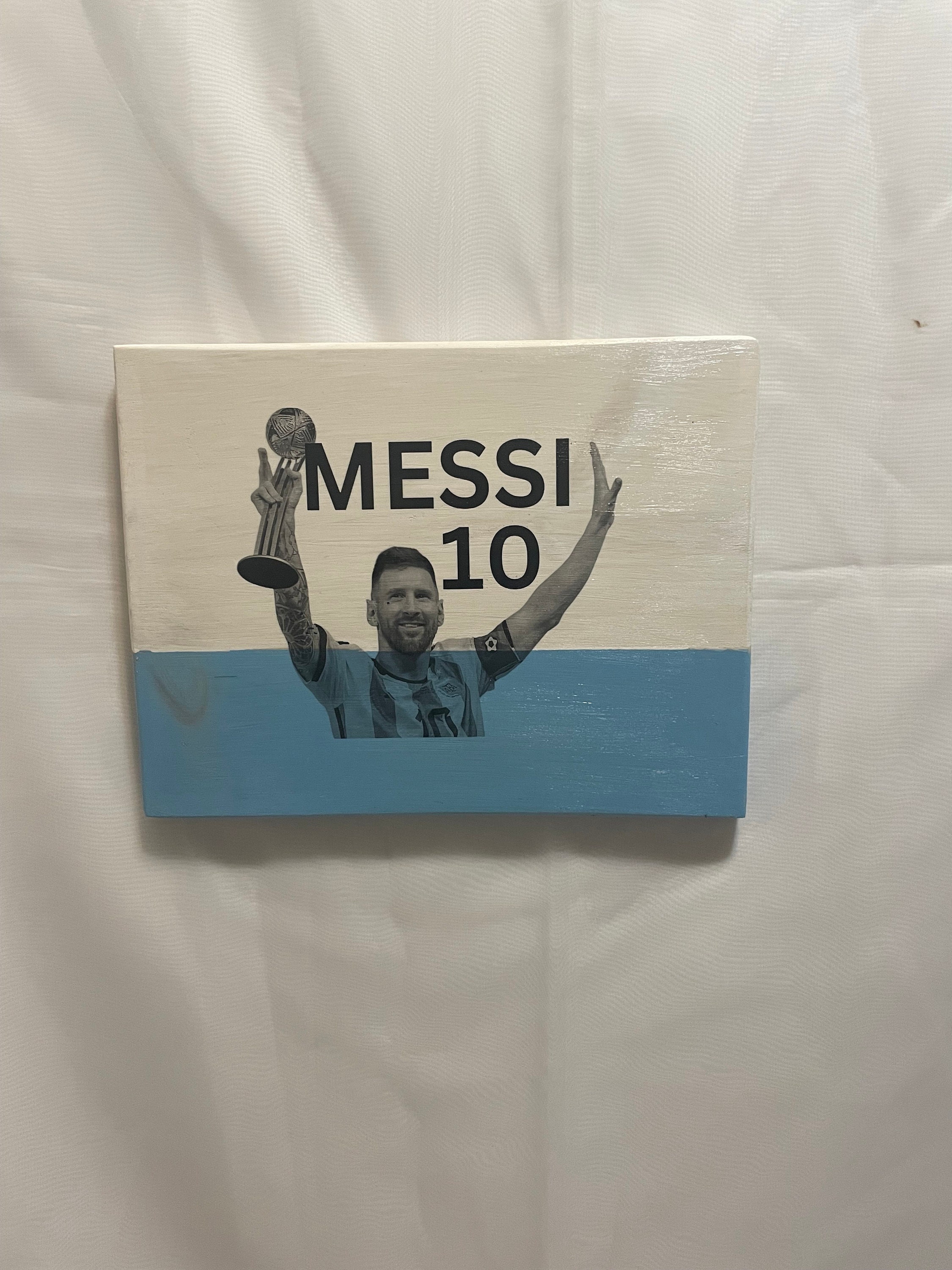 Lionel Messi Wood Art Argentina Football Soccer the Goat Messi Poster ...