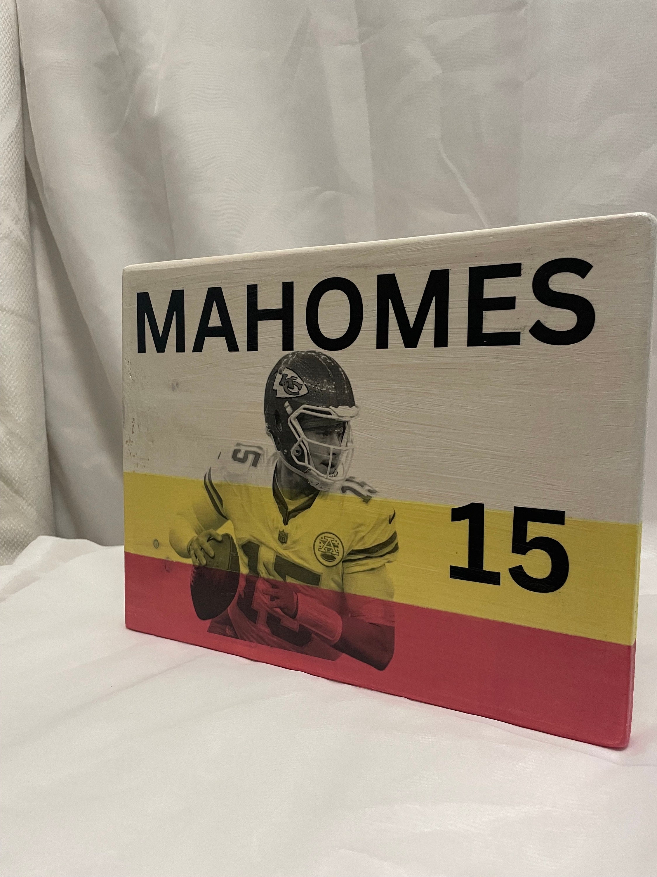 Patrick Mahomes Football | Wood Poster | Kansas City Chiefs | NFL ...