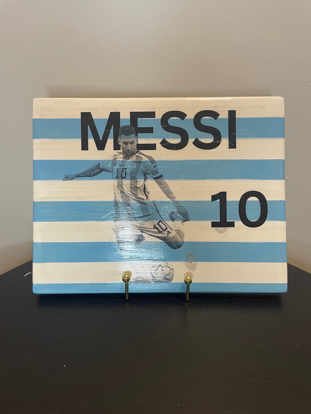 Lionel Messi Wood Art Argentina Football Soccer the Goat Messi Poster ...