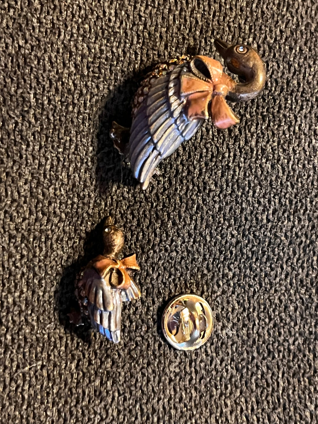 Vintage Small Duck With Baby Duck Pin - Etsy