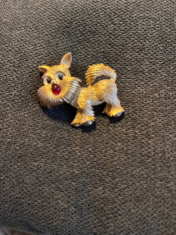 antique dog pin - Gem