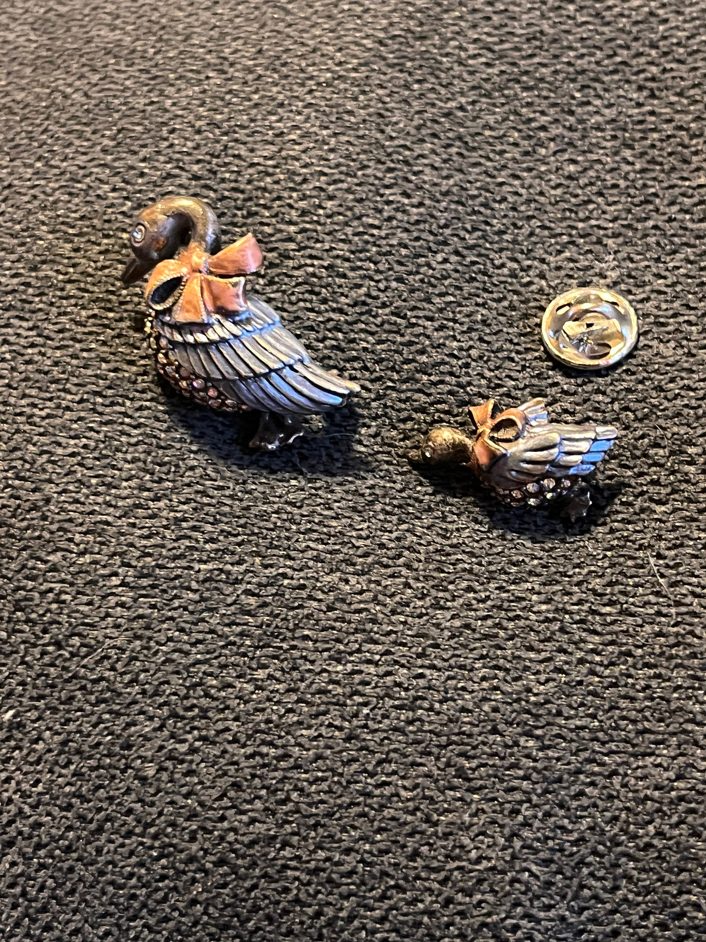 Vintage Small Duck With Baby Duck Pin - Etsy