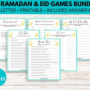 13 Printable Ramadan and Eid Day Games Bundle / Muslim Family Fun ...