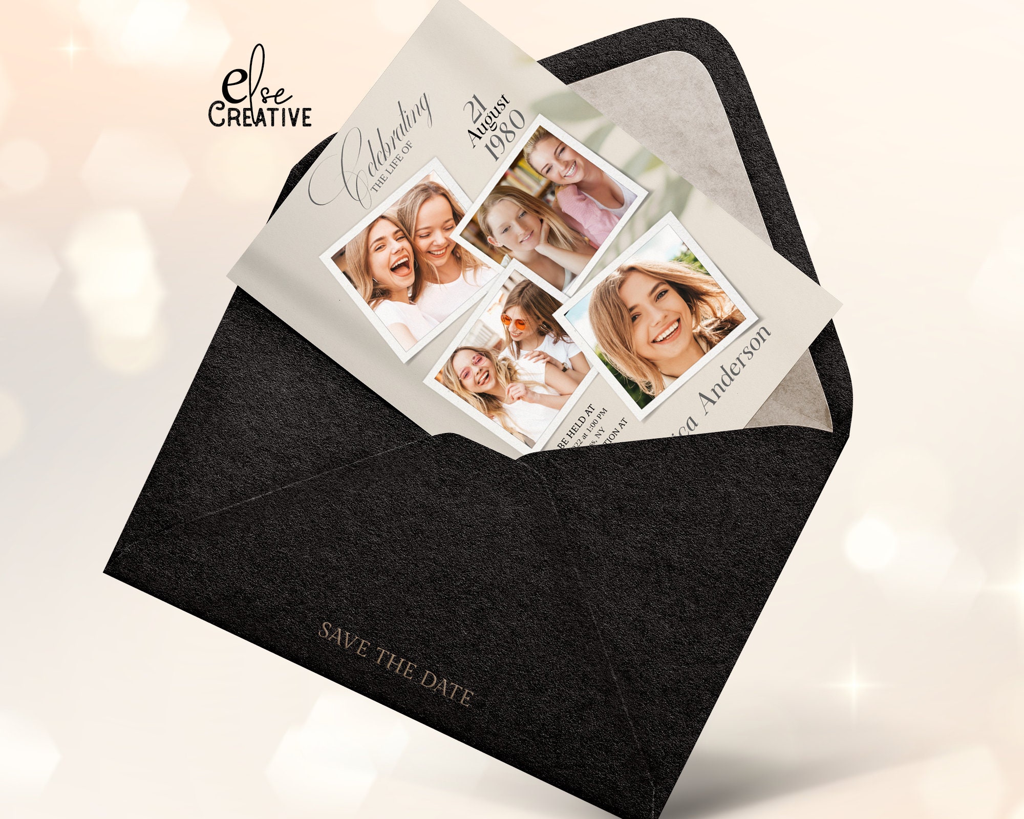 Funeral Announcement Template, Printable Commemorative, Mass Invitation ...