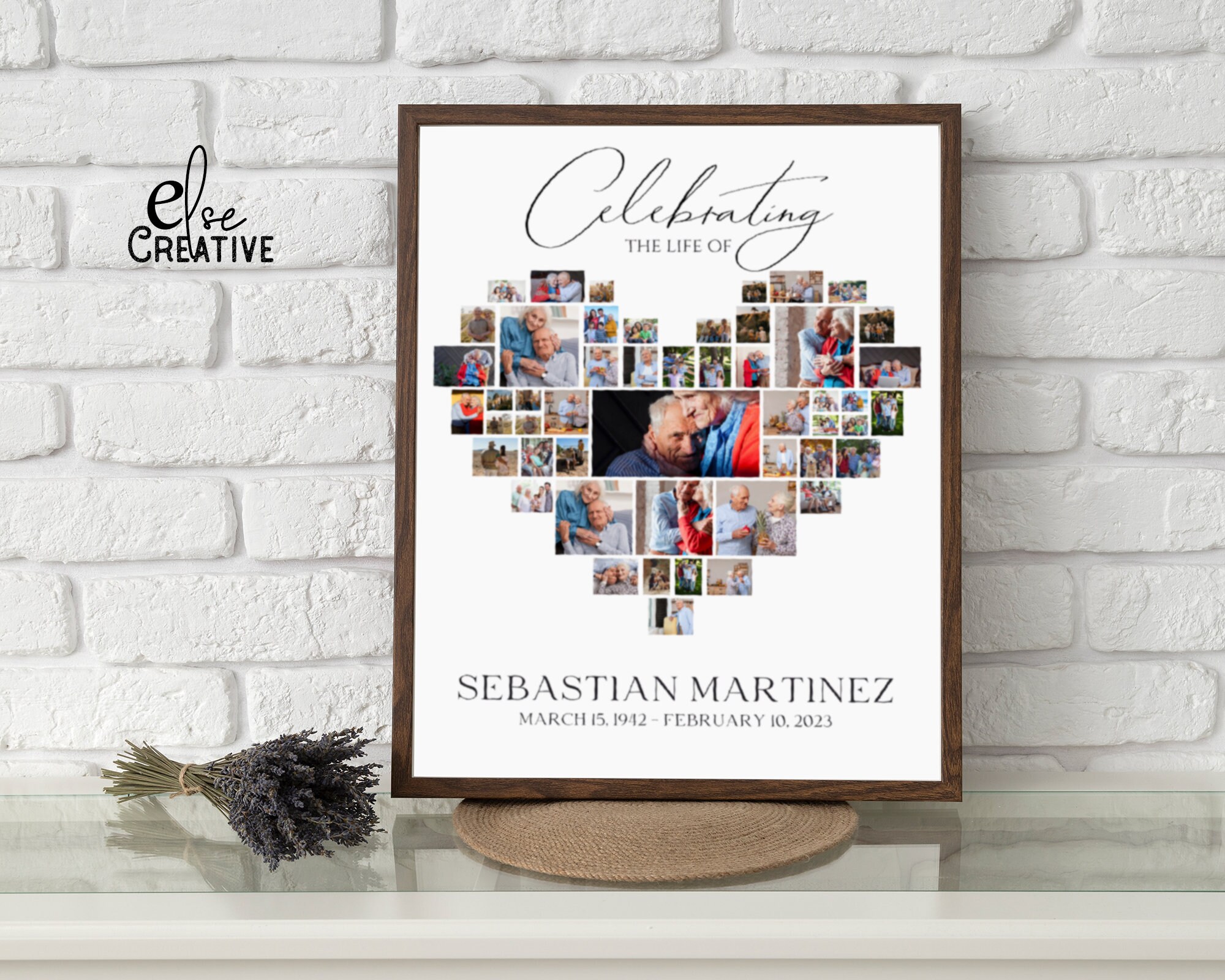 Funeral Sign Collage Templates: Celebration of Life Poster (digital ...