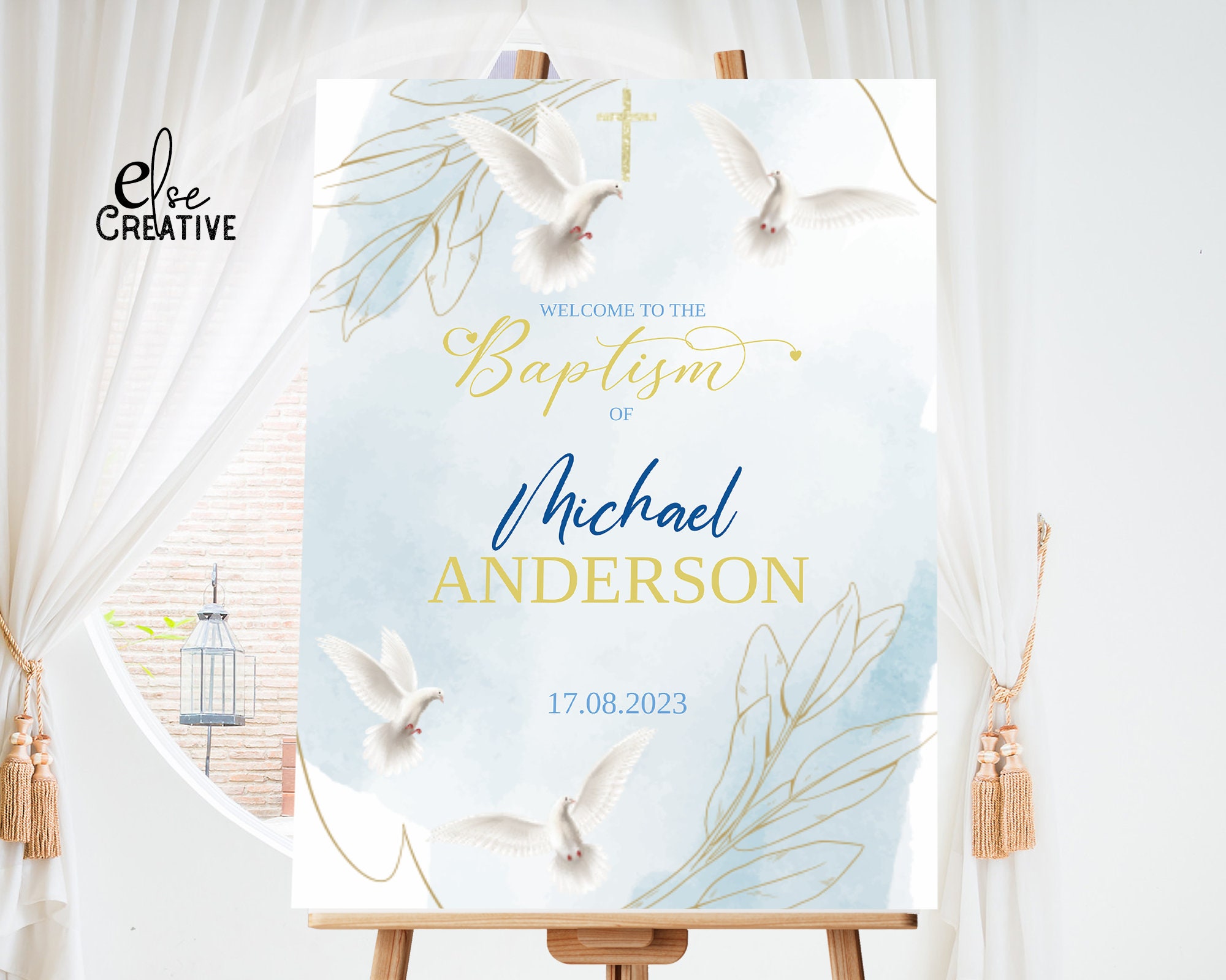 Printable Baptism Welcome Sign,christening Welcome Sign,baptism Cross ...