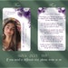 Purple Floral Funeral Prayer Card Template (digital Download) - Etsy Canada
