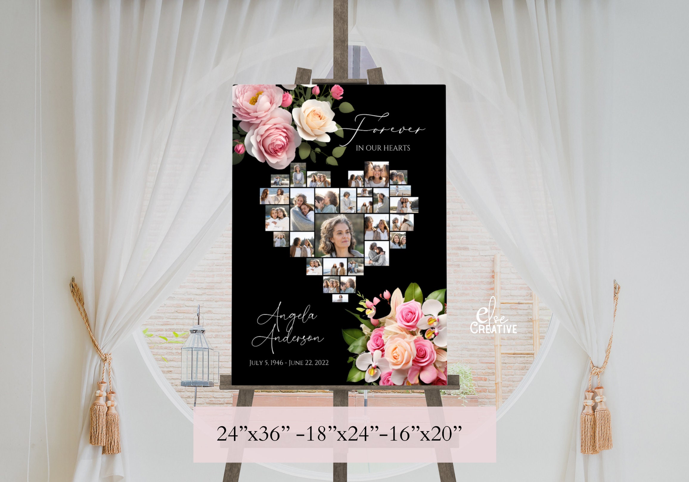 Funeral Welcome Sign,funeral Photo Collage,forever in Our Hearts ...