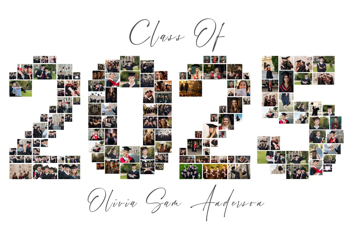 2025 Graduation Photo Collage: Senior Class Gift (digital Download) - Etsy