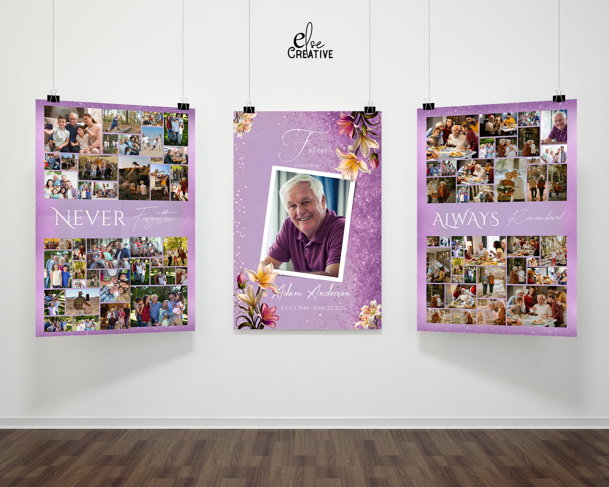 Funeral Photo Collage Templates,clivia Flowers Funeral Photo Collage ...