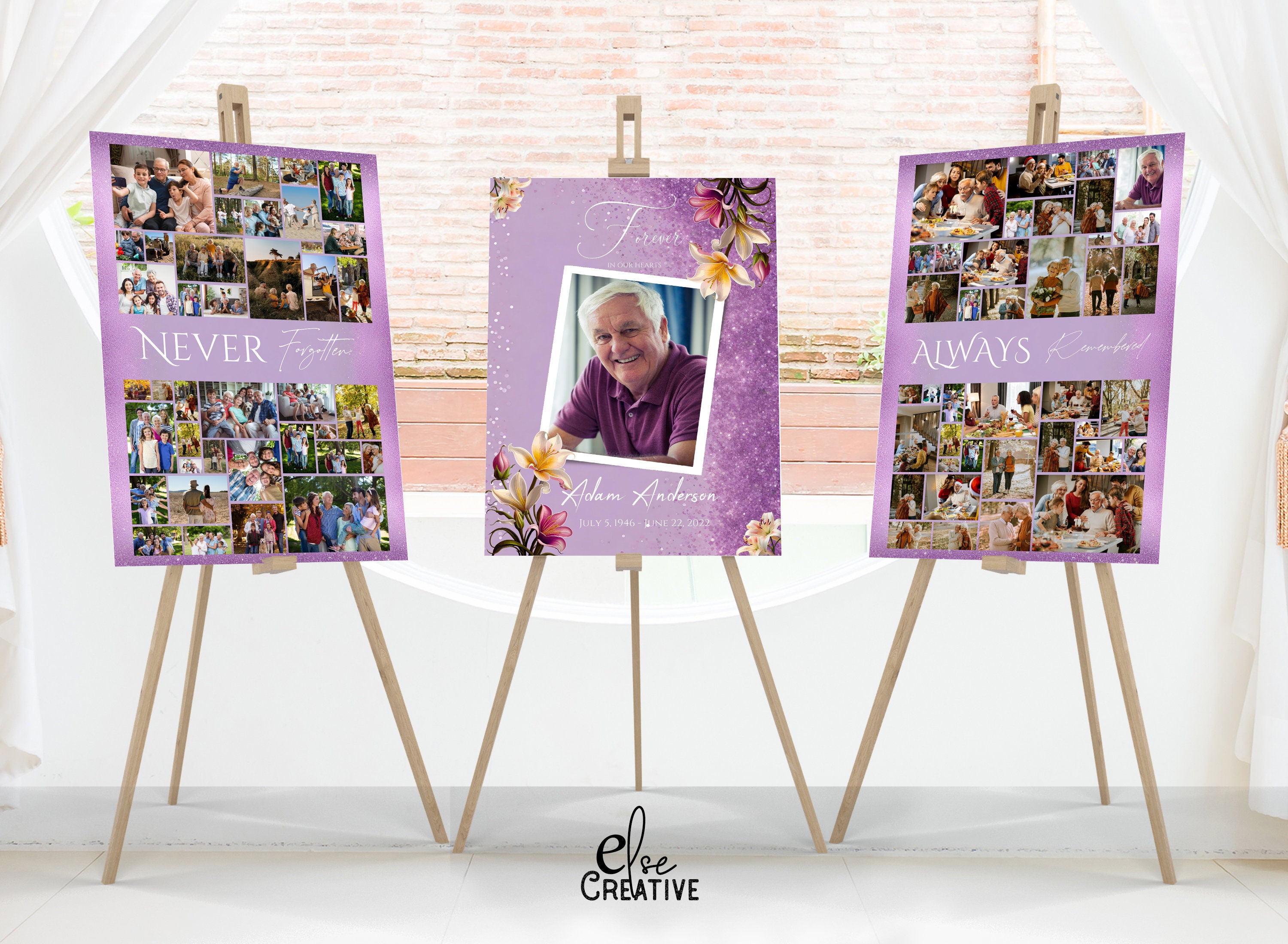 Funeral Photo Collage Templates,clivia Flowers Funeral Photo Collage ...