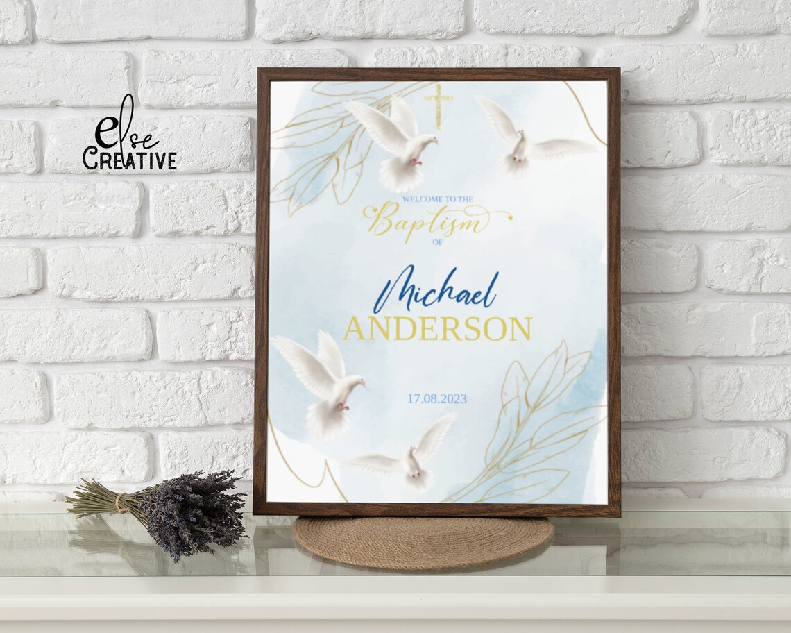 Printable Baptism Welcome Sign,christening Welcome Sign,baptism Cross ...