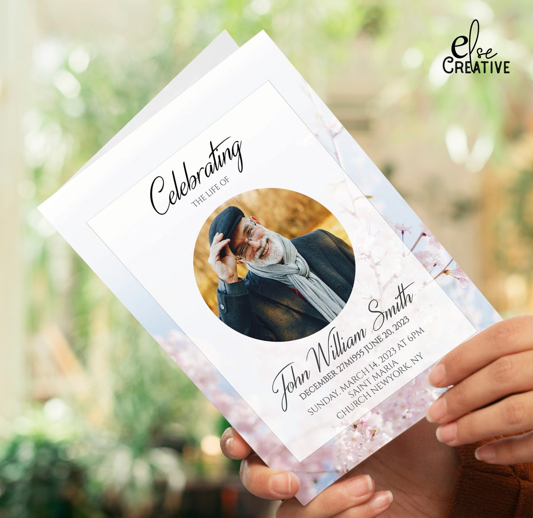 Modelo de programa para funeral de flores da primavera: cerimônia ...