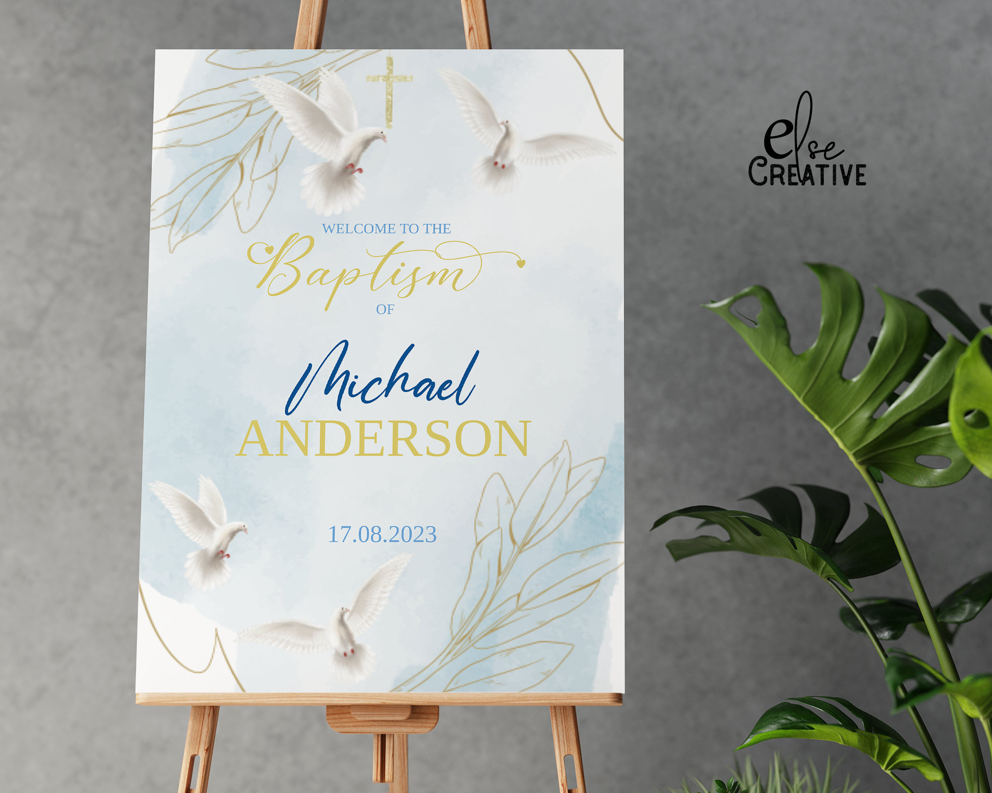 Printable Baptism Welcome Sign,christening Welcome Sign,baptism Cross ...