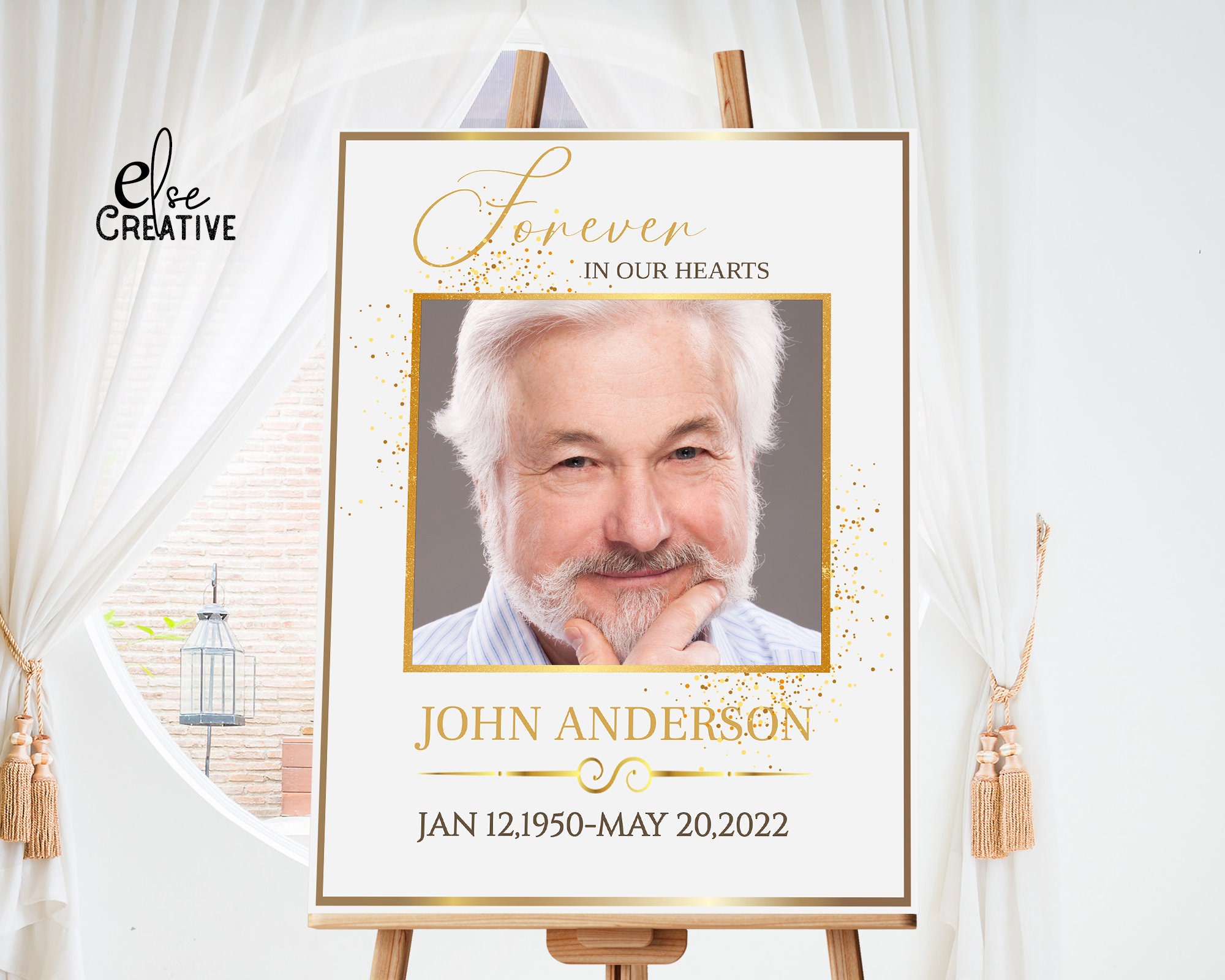 Funeral Welcome Sign, Celebration of Life Poster, in Loving Memory ...