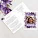 Purple Roses Funeral Program Template: Memorial Announcement (digital ...
