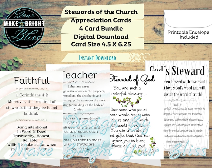 Ministry Appreciation Card for Pastor Family, Minister, Church Staff ...