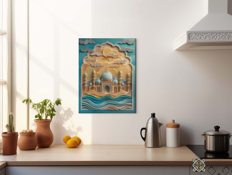 Arabesque Islamic Art Decoration Ramadan Wall Art Design Fairy Gold ...