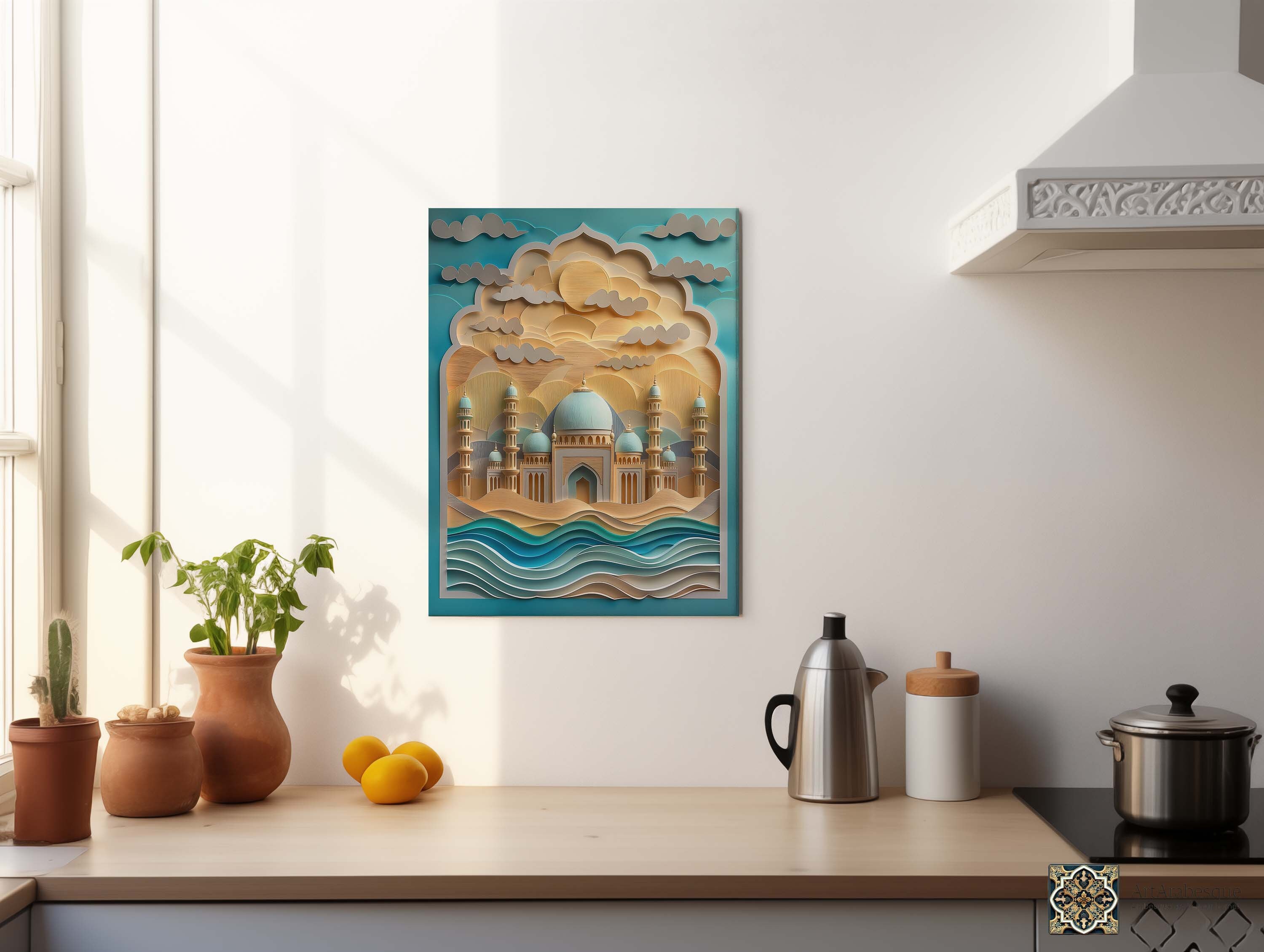 Arabesque Islamic Art Decoration Ramadan Wall Art Design Fairy Gold ...