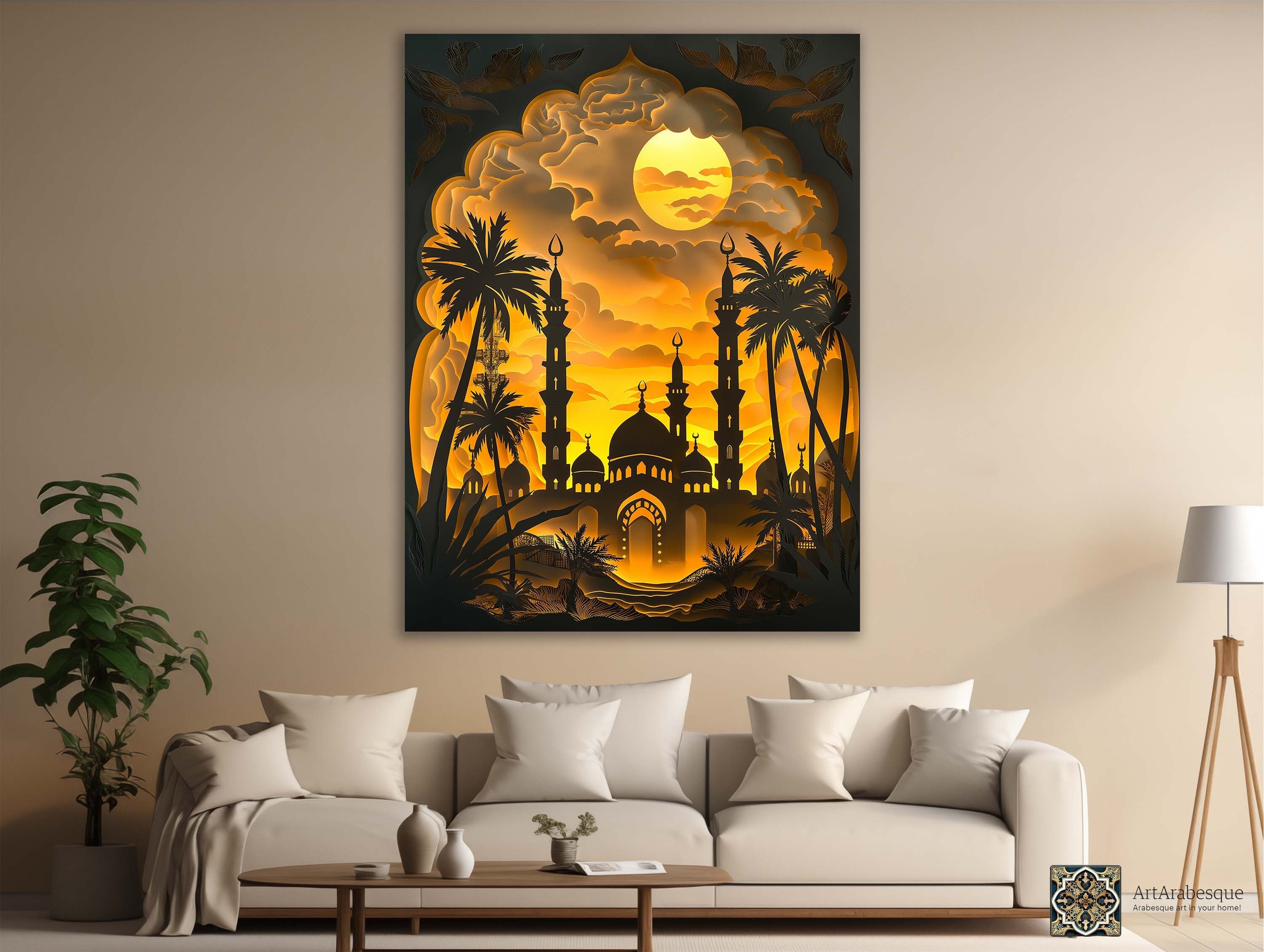 Arabesque Islamic Art Decoration Ramadan Wall Art Design Fairy Black ...