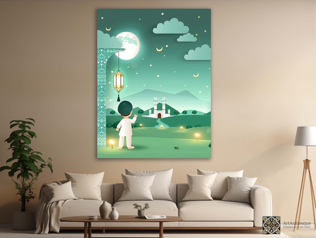 Arabesque Islamic Art Decoration Children's Room Wall Art Design Child ...