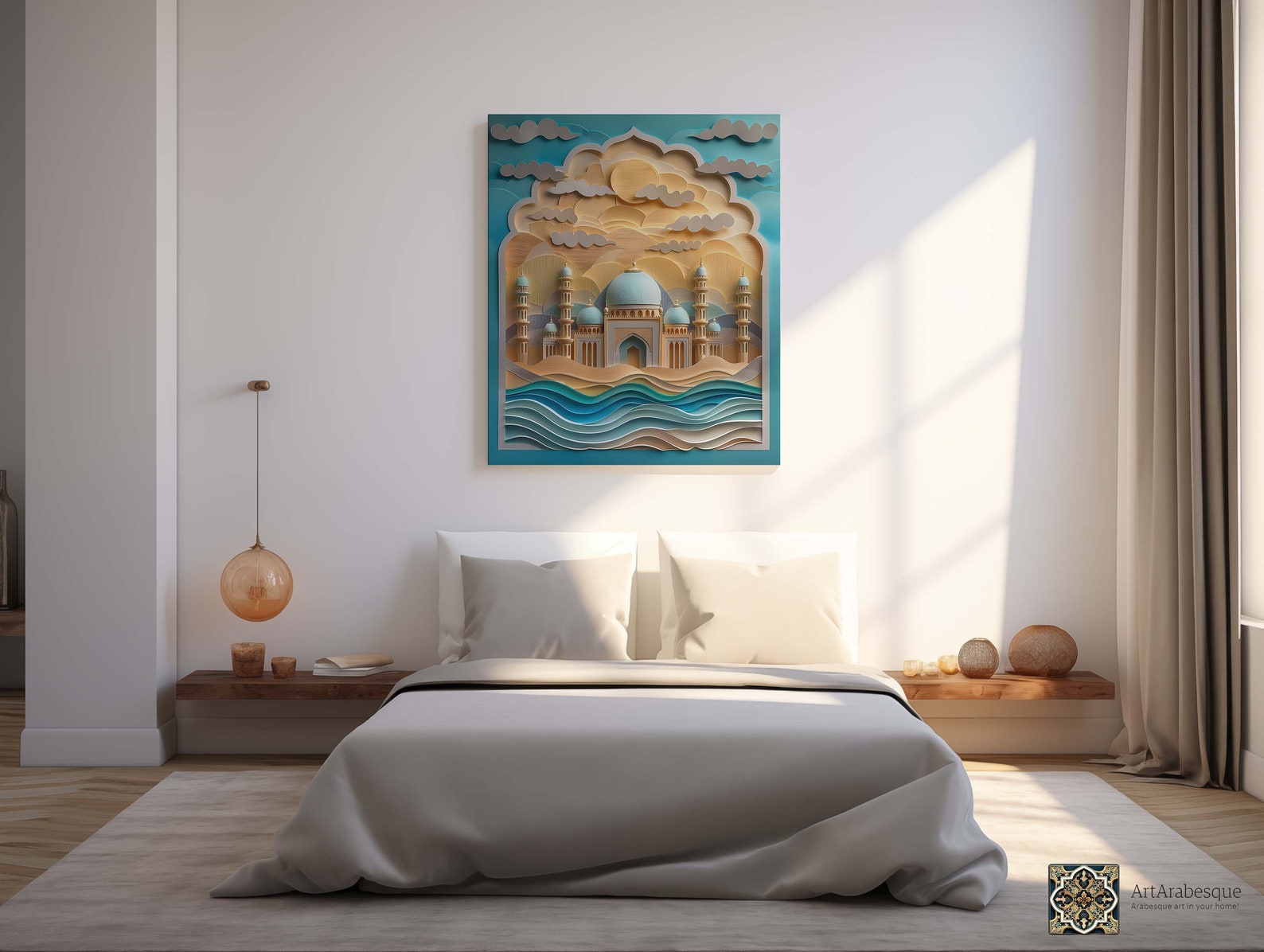 Arabesque Islamic Art Decoration Ramadan Wall Art Design Fairy Gold ...