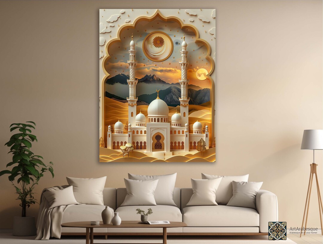 Arabesque Islamic Art Decoration Ramadan Wall Art Design Fairy Gold ...