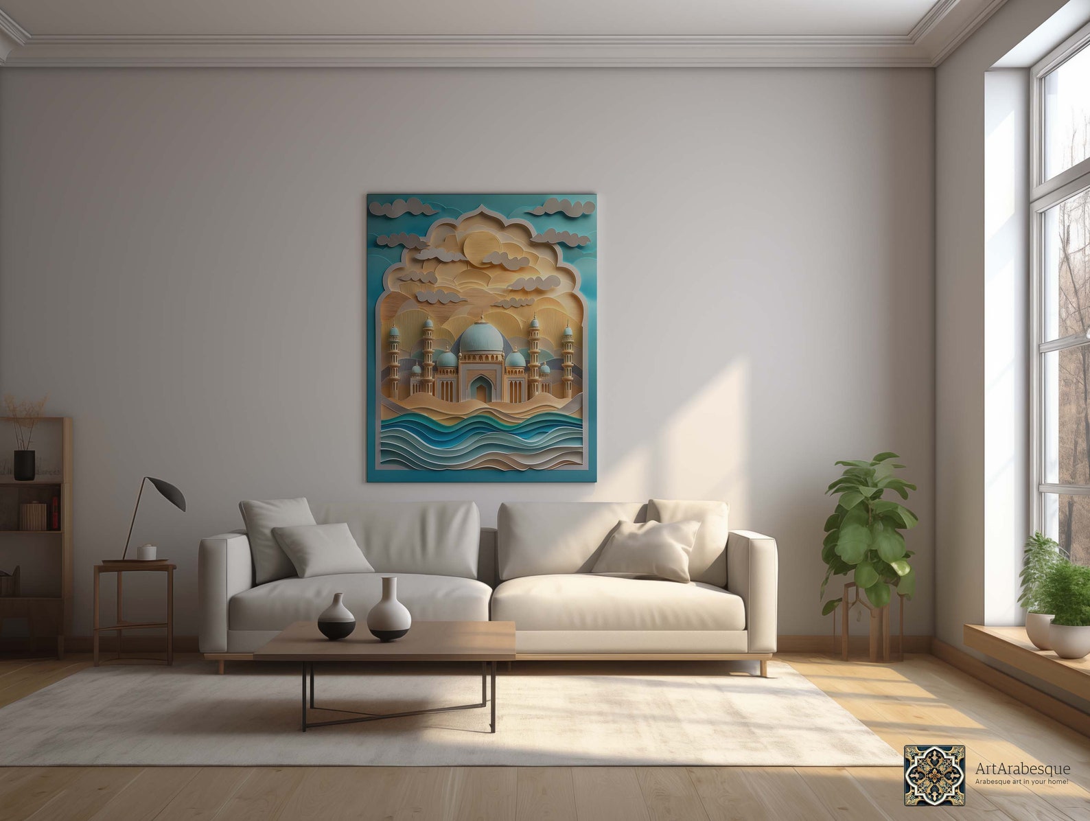 Arabesque Islamic Art Decoration Ramadan Wall Art Design Fairy Gold ...