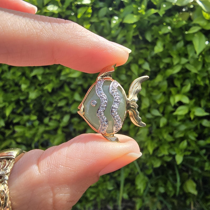 Fish Jade Pendant - Etsy