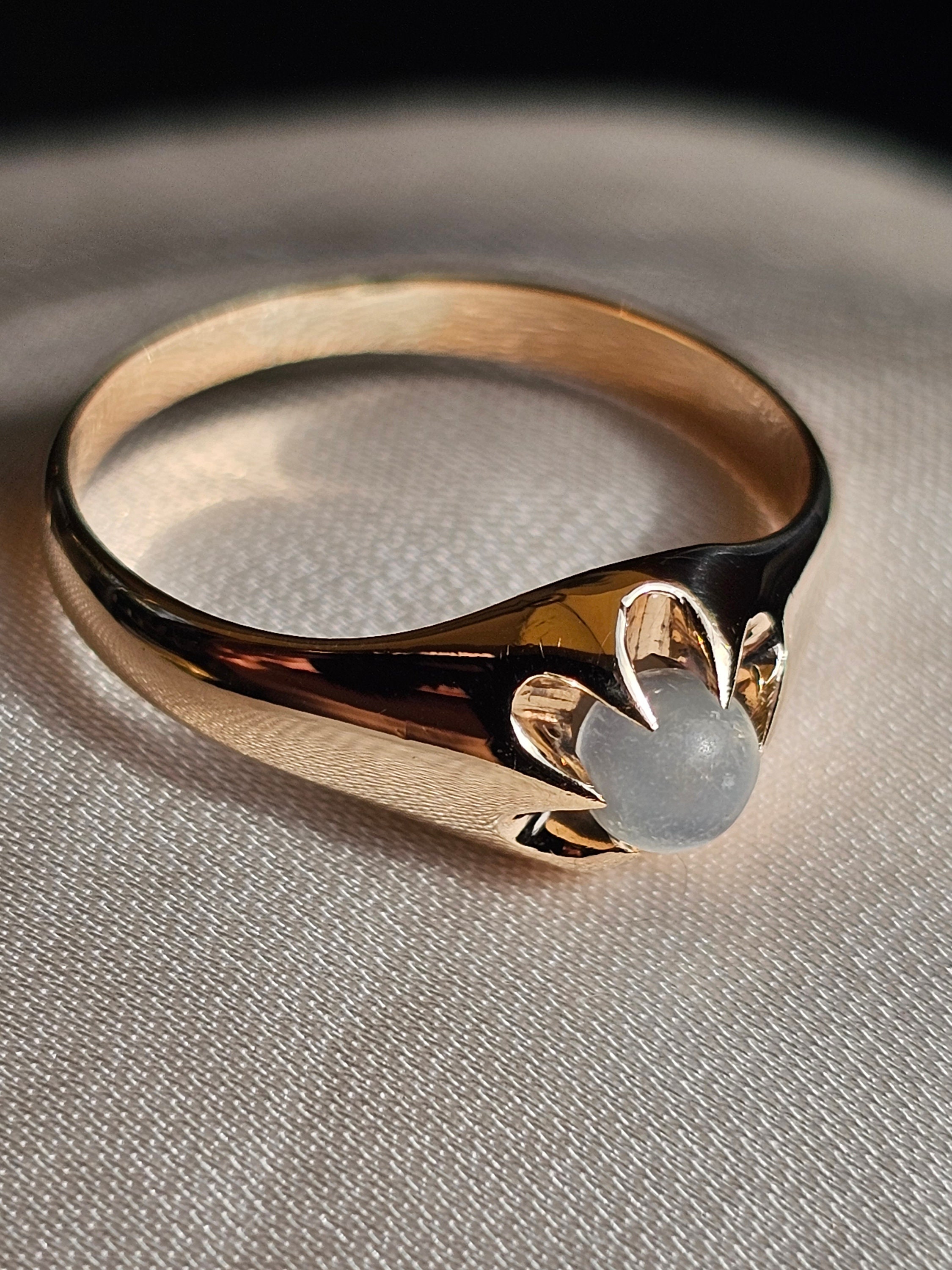 Antique 10 Karat Belcher Setting Moonstone Ring - Etsy
