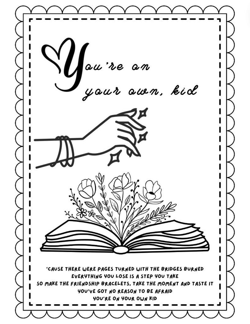 Taylor Swift Abc's Coloring Book screaming Color - Etsy