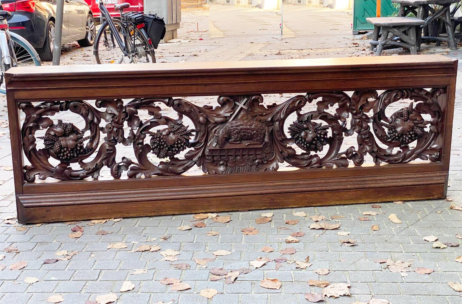 ARRIVES MAR 2025: Oak Wood Baroque Communion/altar Rail/railing/divider ...