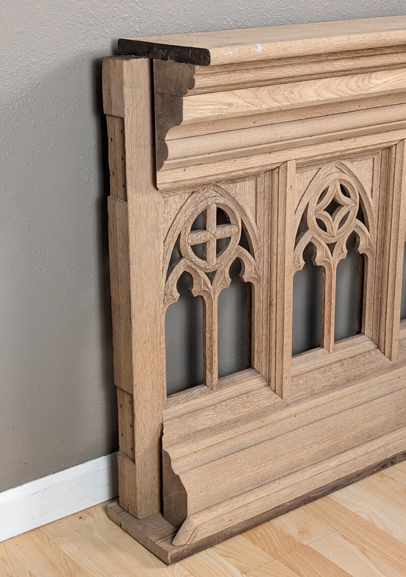 Unfinished Oak Wood Gothic Communion/altar Rail/railing/divider - Etsy