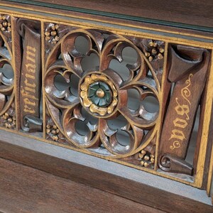 Gilded Oak Wood Gothic Revival Communion/altar Rail/railing/divider - Etsy