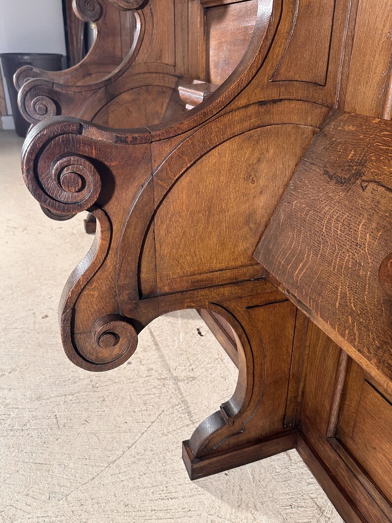Antique French Louis Philippe Oak Wood Church Choir Bench/chair - Etsy