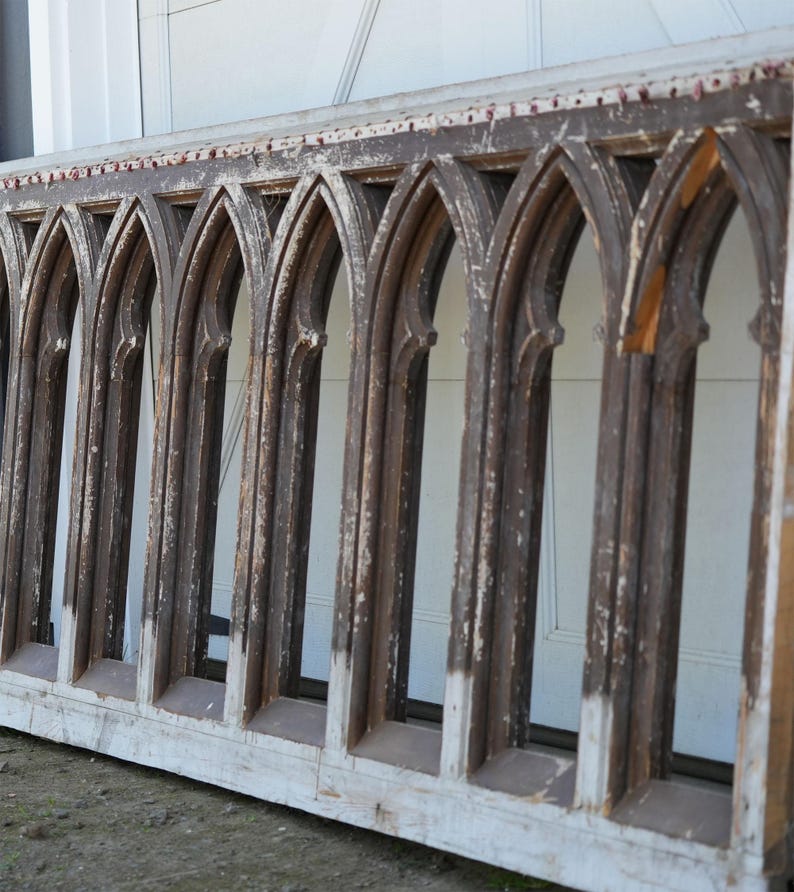 18 Feet of Rustic Gothic Wood Gothic Prayer/communion Rail/railing - Etsy
