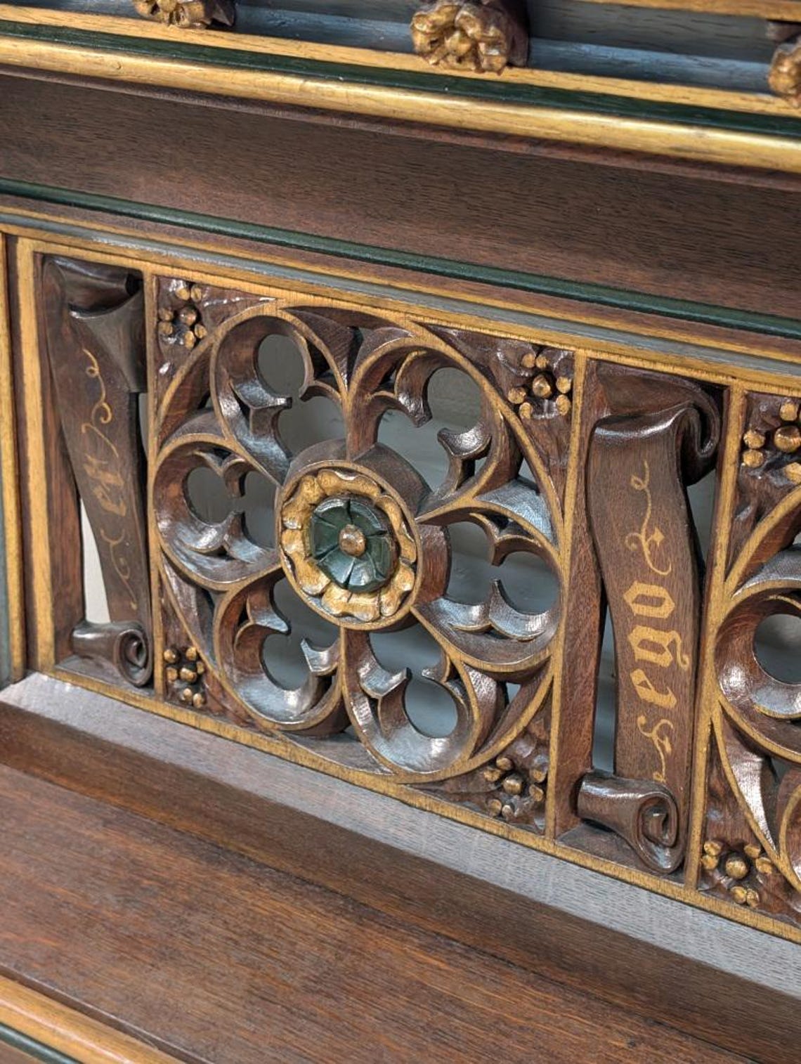 Gilded Oak Wood Gothic Revival Communion/altar Rail/railing/divider - Etsy