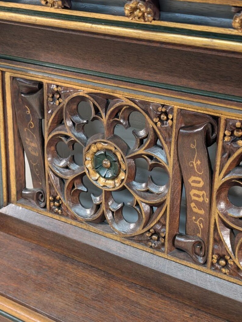 Gilded Oak Wood Gothic Revival Communion/altar Rail/railing/divider - Etsy