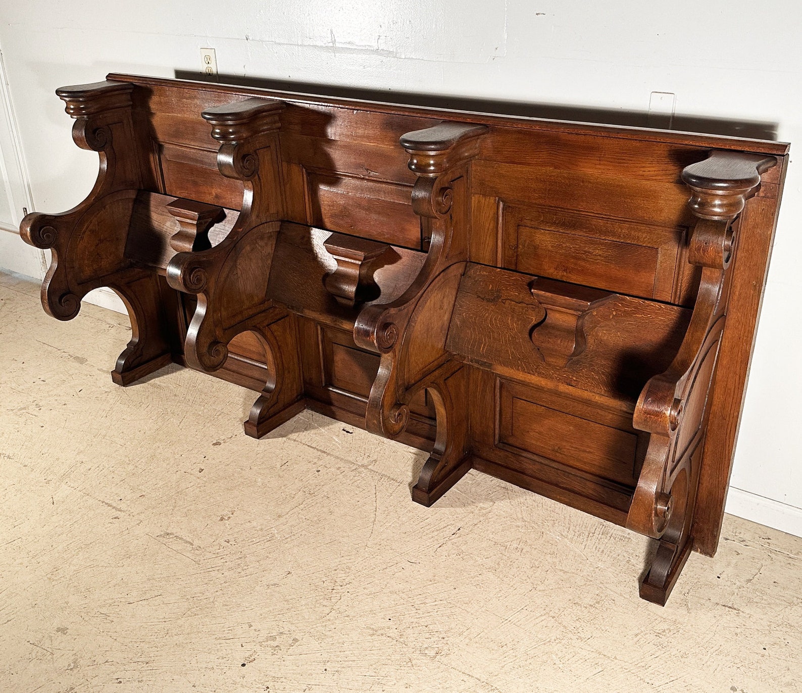 Antique French Louis Philippe Oak Wood Church Choir Bench/chair - Etsy