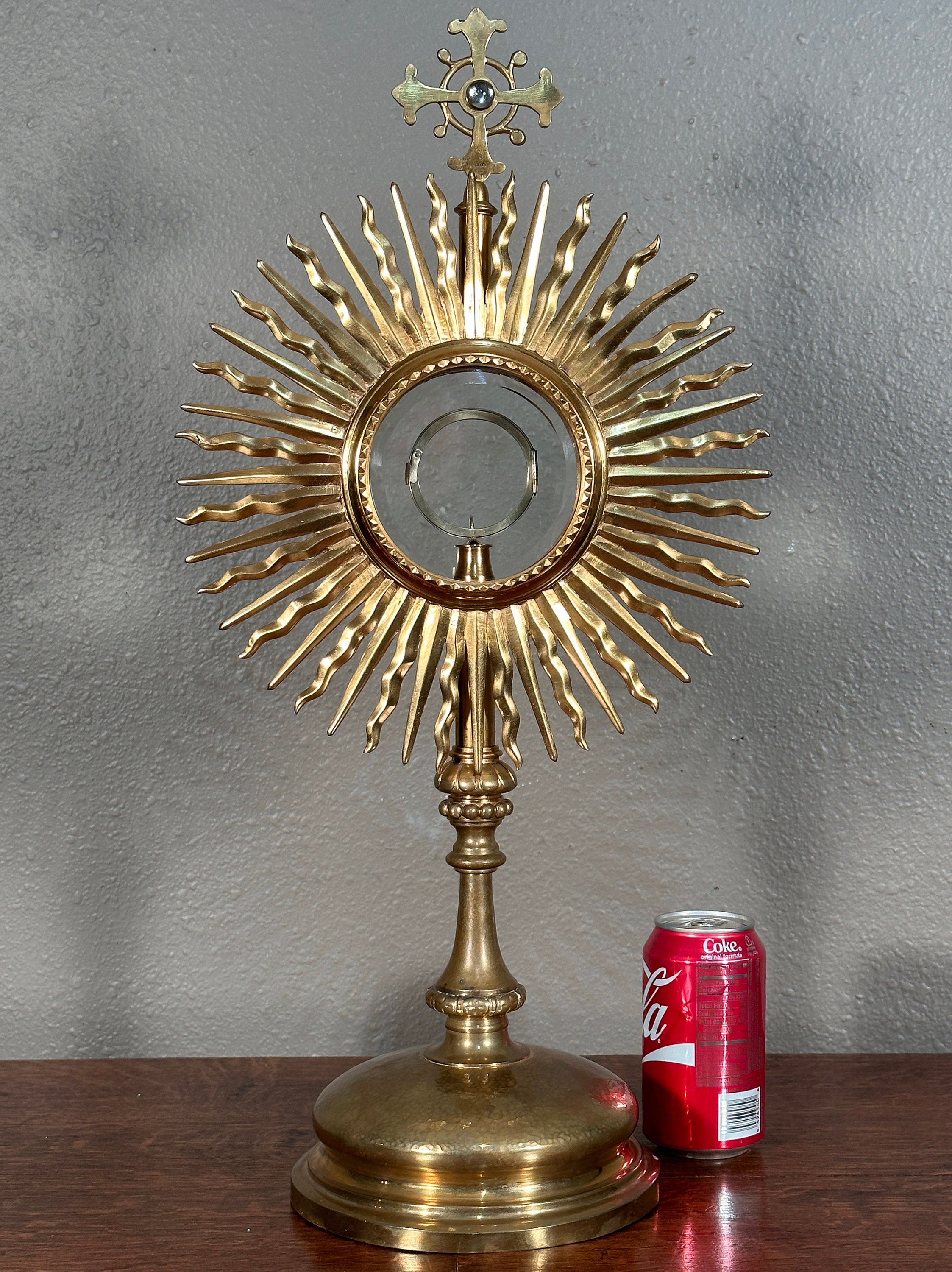 23" Tall Antique Bronze Monstrance - Etsy