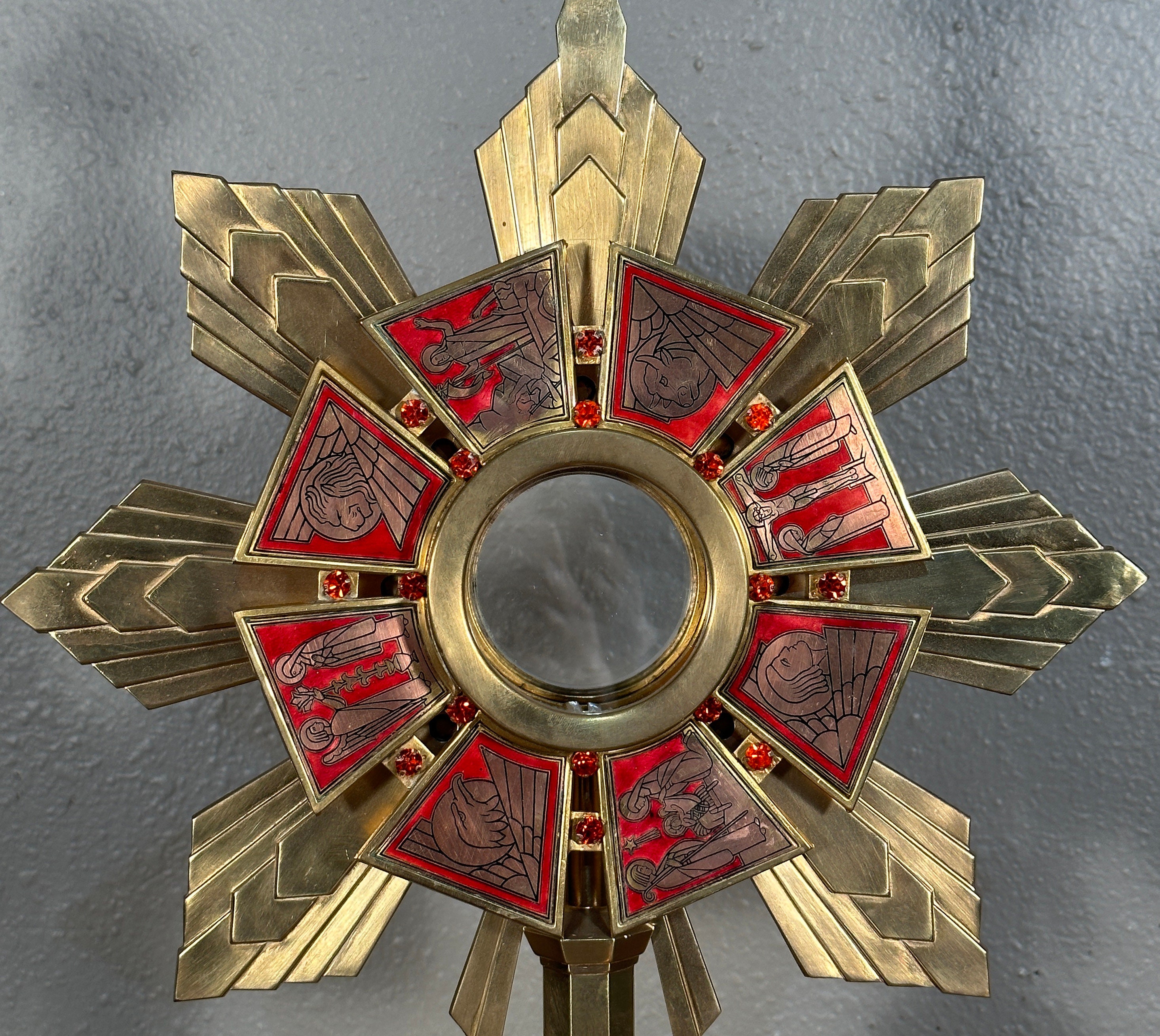 23 Tall Antique Enameled Bronze Gothic Monstrance With Celtic Cross - Etsy