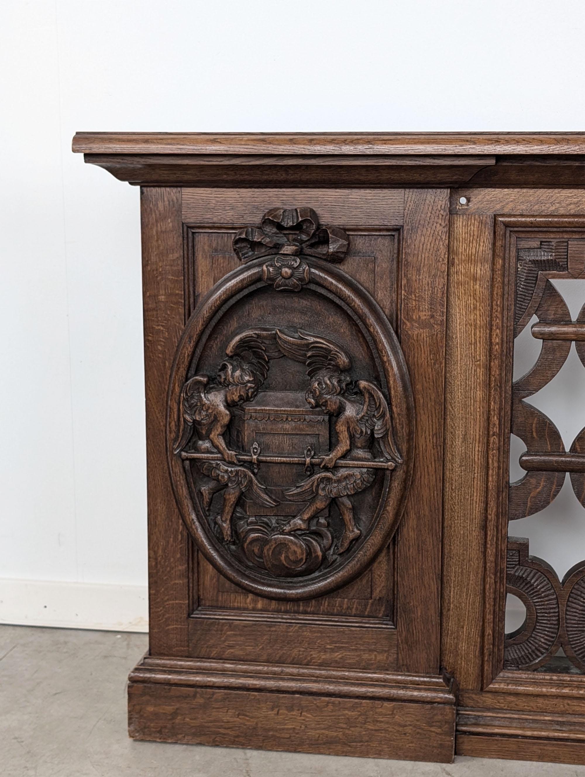 Oak Wood Baroque Communion/altar Rail/railing/room Divider - Etsy