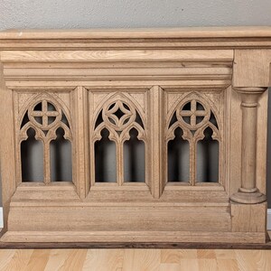 Unfinished Oak Wood Gothic Communion/altar Rail/railing/divider - Etsy